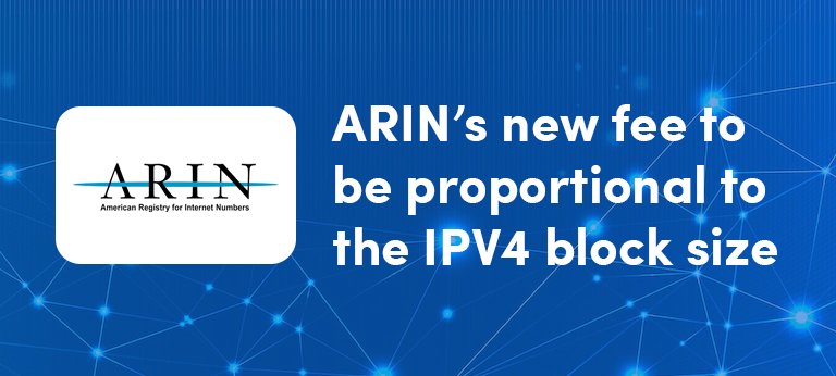 ARIN - New Transfer Processing Fee for IPv4 | Prefixx IPv4 Broker